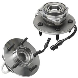 detroit axle - 4wd front wheel bearing hubs for 1997-2000 ford f-150 [w/ 4-wheel abs], replacement 1998 1999 f-150 wheel bearing and hubs assembly set, pair hubs