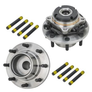 detroit axle - 4wd front wheel bearing hubs for 99-04 ford f-250 f-350 f-450 f-550 super duty [drw; 4-wheel abs], 1999 2000 2001 2002 2003 2004 ford wheel bearing and hubs assembly set replacement