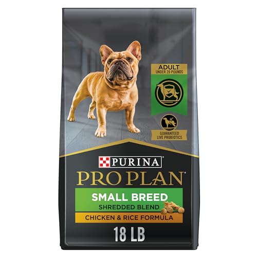 Purina Pro Plan Small Breed Dog Food With Probiotics for Dogs, Shredded Blend Chicken & Rice Formula - 18 lb. Bag