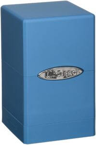 ultra pro - light blue satin tower deck boxes, trading card game storage solution deck holder case, tcg accessory