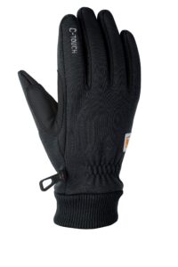 carhartt mens c-touch work cold weather gloves, black, large pack of 1 us