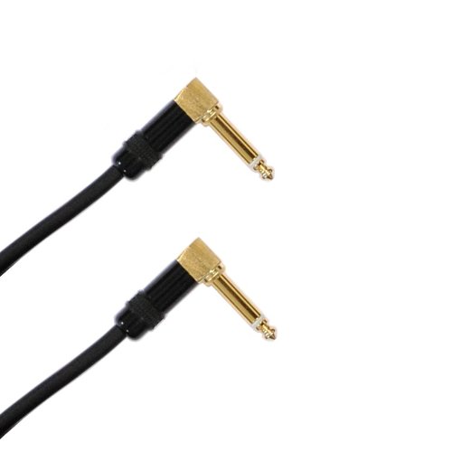 Audio2000's C27003P2 3 Feet 1/4" TS Right Angle To 1/4" TS Right Angle Cable (2 Pack)