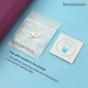 JewelrieShop Clip Spacer Charm for Bracelet Clip Lock Stopper Bead Spacer European Openable Bead (#06S, 2pcs)