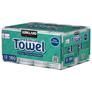 kirkland signature premium big roll paper towels 12-roll, 160 sheets per roll