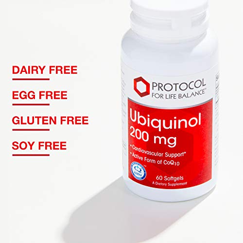 Protocol Ubiquinol CoQ10 200mg - Oxidative Stress Quencher, Cell Energy, Heart Health - 60 Softgels