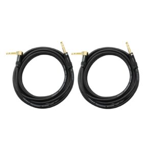 audio2000's c26025p2 25 ft 1/4" trs right angle to 1/4" trs cable (2 pack)