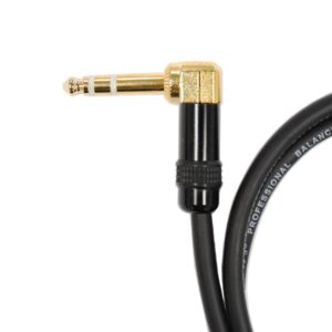 Audio2000's C26025P2 25 Ft 1/4" TRS Right Angle to 1/4" TRS Cable (2 Pack)