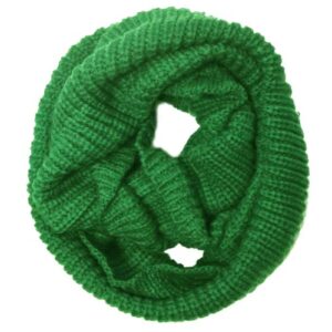 wrapables thick knitted winter warm infinity scarf, forest green