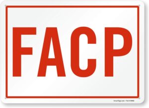 smartsign "facp" sign | 10" x 14" aluminum