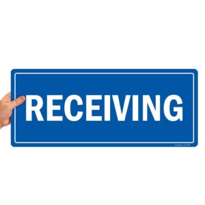 smartsign "receiving" sign | 10" x 24" plastic