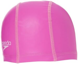 speedo unisex pace swimming cap | comfort fit, pink, one size