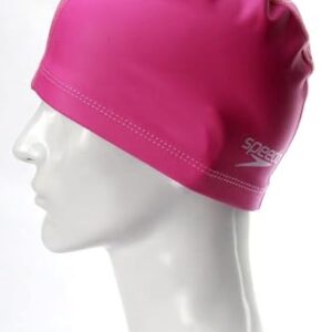 Speedo Unisex Pace Swimming Cap | Comfort Fit, Pink, One Size