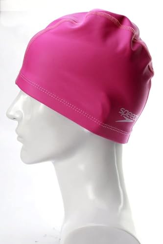 Speedo Unisex Pace Swimming Cap | Comfort Fit, Pink, One Size