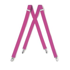 Suspender & Bow Tie Set (Adult, Fuchsia)