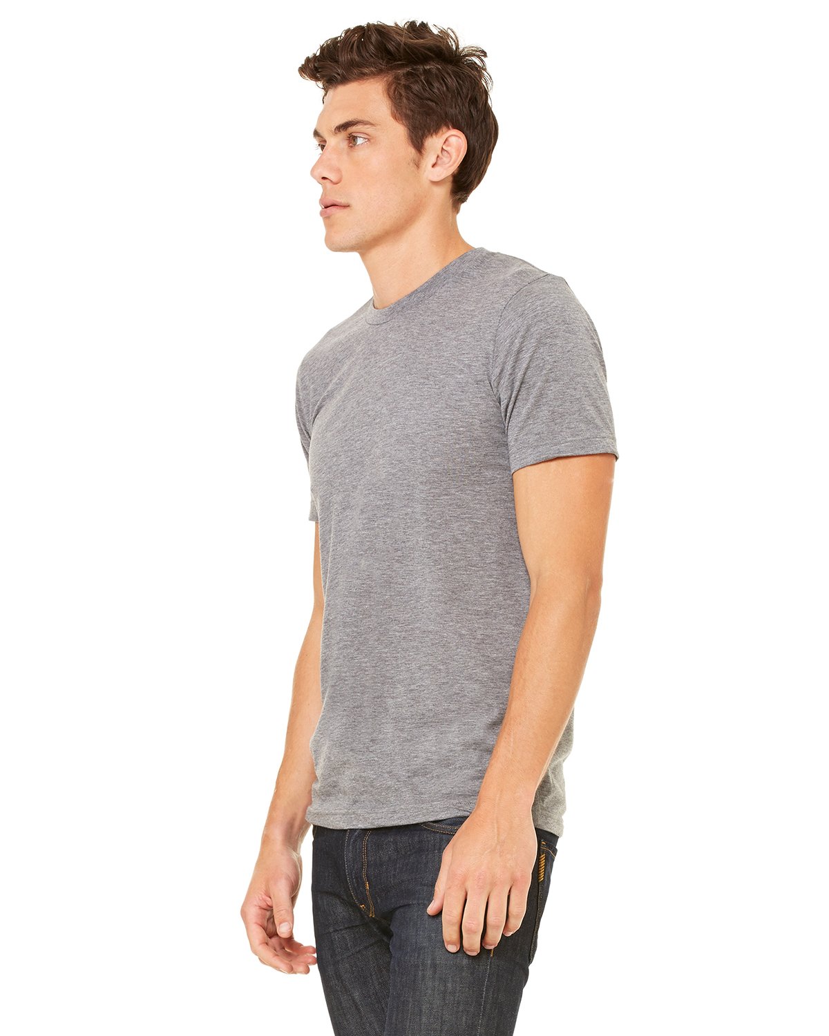 CANVAS Triblend V-Neck T-Shirt. 3415 - X-Large - Grey Triblend