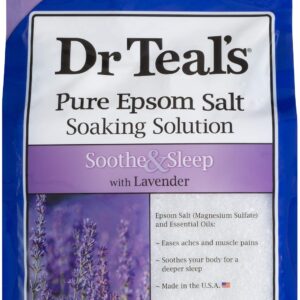 Dr Teal's Epsom Salt Bath Soaking Solution Gift Set (Eucalyptus and Lavender 2 Pack, 3lb Each) - Soothe and Sleep & Relax and Relief - Soothe Achy Muscles at Home - Pure Epsom Salts & Essential Oils