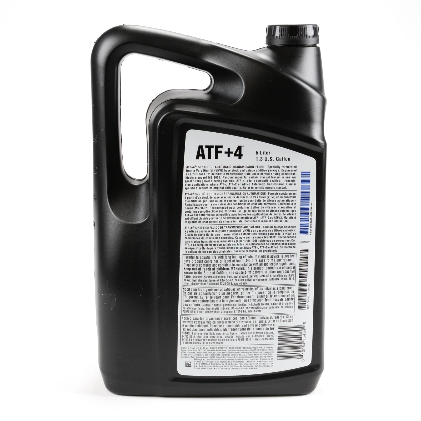 Mopar Automatic Transmission Fluid, 5 Liter