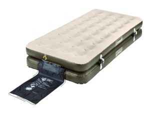 coleman easystay plus single-high 4-in-1 convertible twin air mattress, ideal for camping and home use