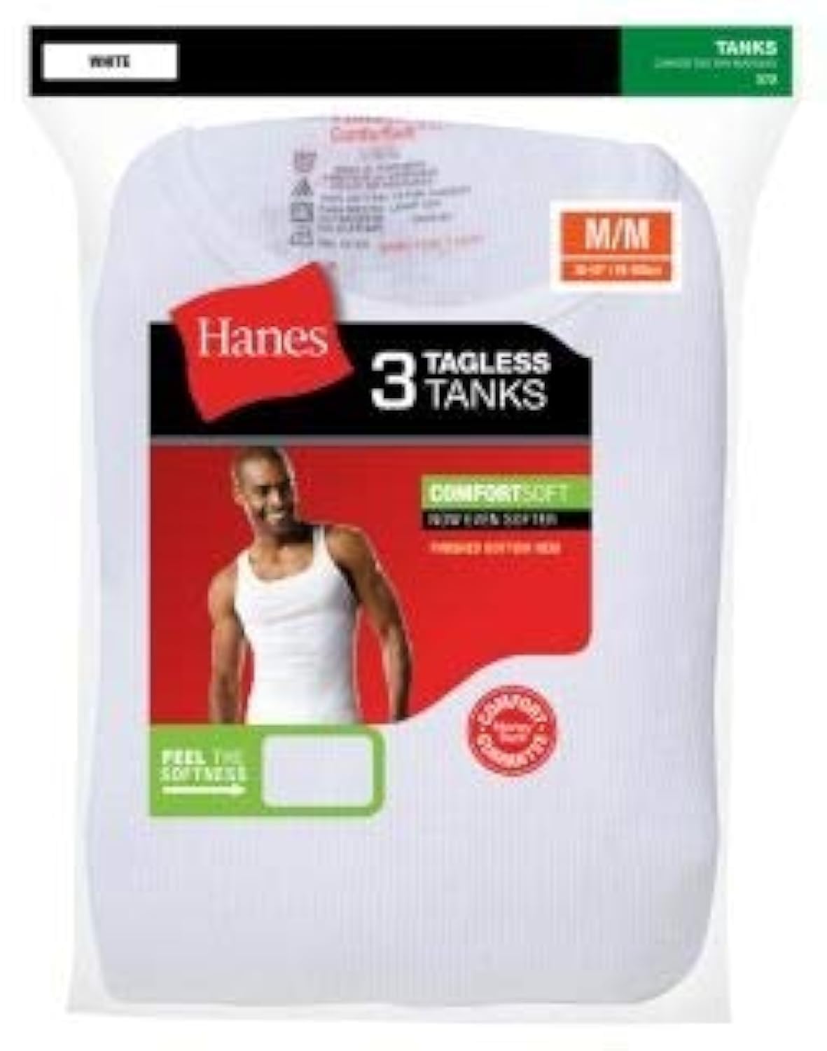 Hanes Men's 3-Pack A-Shirt, White, X-Large