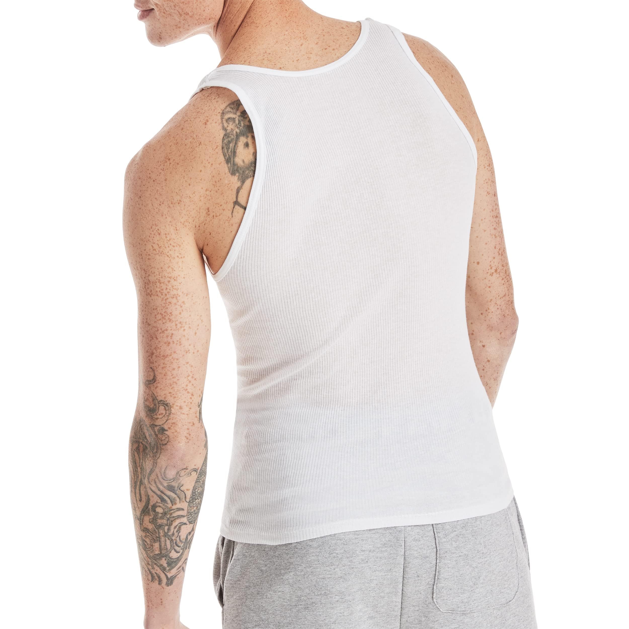 Hanes Men's 3-Pack A-Shirt, White, X-Large