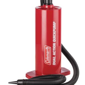 Coleman QuickPump Dual-Action Air Pump, High-Pressure Pump Inflates to 9 PSI, Includes 3 Valve Adapters & Extension Hose for Quick Inflation & Deflation