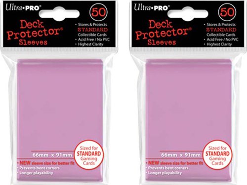 Ultra Pro (100X) Pink Deck Protectors Sleeves Standard MTG Colors