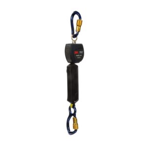 3m dbi-sala nano-lok 3101235 self retracting lifeline, 6-foot, 3/4-inch dynema polyester web, aluminum carabiner, swiveling anchor loop with aluminum carabiner, blue