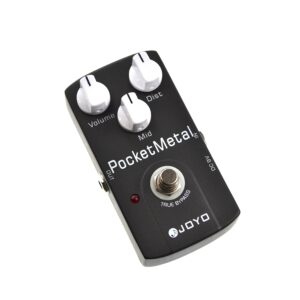 joyo jf-35 pocket metal distortion guitar effect pedal - true bypass, dc 9v and battery supported