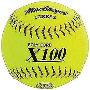 macgregor x52re asa slow pitch composite softball, 12-inch - one dozen