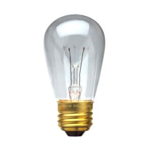 sival - 11s14 sign light bulb (s14), 11 watts, clear, pack of 20, commercial-grade, 5,000 hours