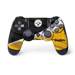 skinit decal gaming skin compatible with ps4 controller - officially licensed nfl pittsburgh steelers design