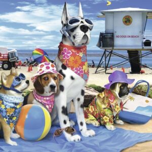 Ravensburger No Dogs on The Beach Jigsaw Puzzle | 100 Unique Pieces | Perfect Fit for Kids | Fun Family Activity | Anti-Glare Surface