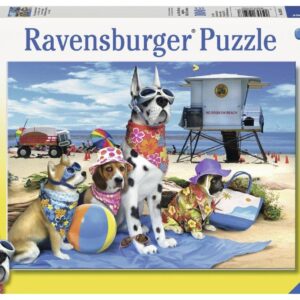 Ravensburger No Dogs on The Beach Jigsaw Puzzle | 100 Unique Pieces | Perfect Fit for Kids | Fun Family Activity | Anti-Glare Surface