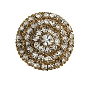 Crunchy Fashion Indian Bollywood Traditional Antique Gold tone Round Crystal Adjustable Big Ring Finger Jewelry for Women