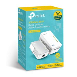 TP-Link Powerline WiFi Extender - Powerline Adapter with WiFi, WiFi Booster, Plug & Play, Power Saving, Ethernet over Power, Expand both Wired and WiFi Connections, AV600 (TL-WPA4220 KIT)