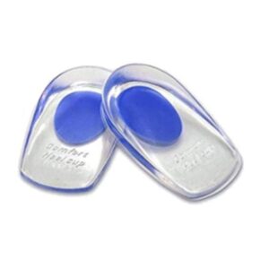 vivofoot gel heel cups, shoe inserts for plantar fasciitis, heel spur & achilles pain relief, heel lift inserts for men & women (large: men 7-11) blue