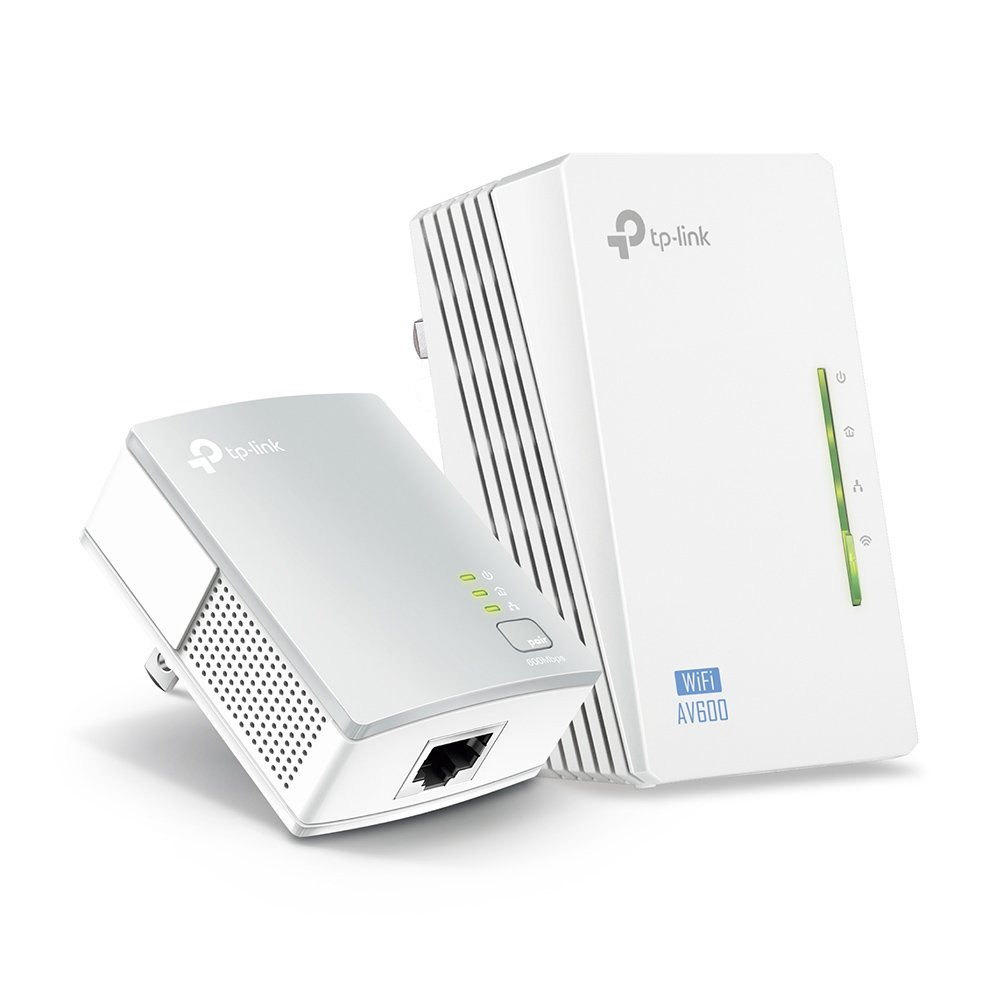 TP-Link Powerline WiFi Extender - Powerline Adapter with WiFi, WiFi Booster, Plug & Play, Power Saving, Ethernet over Power, Expand both Wired and WiFi Connections, AV600 (TL-WPA4220 KIT)