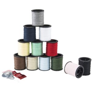 Singer 60642 100% Spun Polyester Thread Assorted Colors 12 Count (1-Pack)