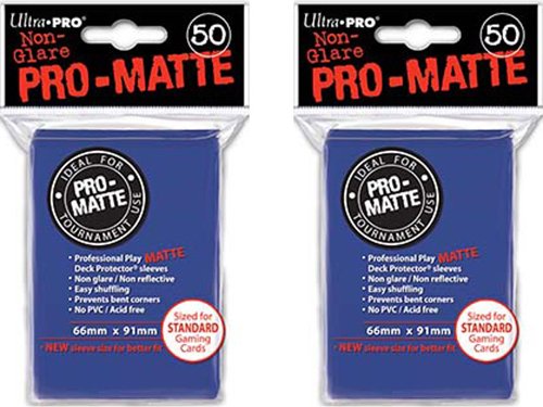 600 Ultra Pro Blue PRO-Matte Deck Protectors Sleeves Standard MTG Colors