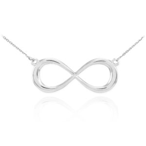 claddagh gold certified sterling silver dainty forever infinity 16" necklace