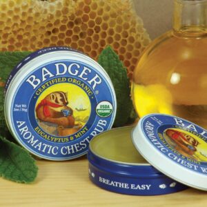 Badger Aromatic Chest Rub, Eucalyptus & Mint, 2 oz