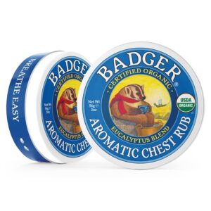 Badger Aromatic Chest Rub, Eucalyptus & Mint, 2 oz