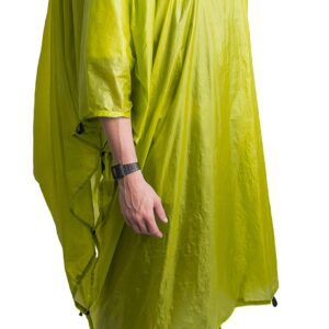 Sea to Summit Ultra-Sil Nano Tarp Poncho 4-in-1 Raincoat, Pack Cover, Groundsheet, and Shelter, Lime