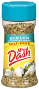 mrs. dash garlic & herb salt-free seasoning 2.5oz (2-pack)