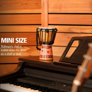 Meinl Percussion African Style Mini Djembe Drum for Room Decoration — NOT Made in China — Hand Painted Mahogany Wood, 2-Year Warranty (HDJ5-XXS)