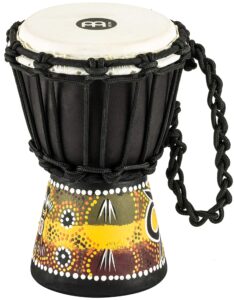 meinl percussion african style mini djembe drum for room decoration — not made in china — hand painted mahogany wood, 2-year warranty (hdj7-xxs)