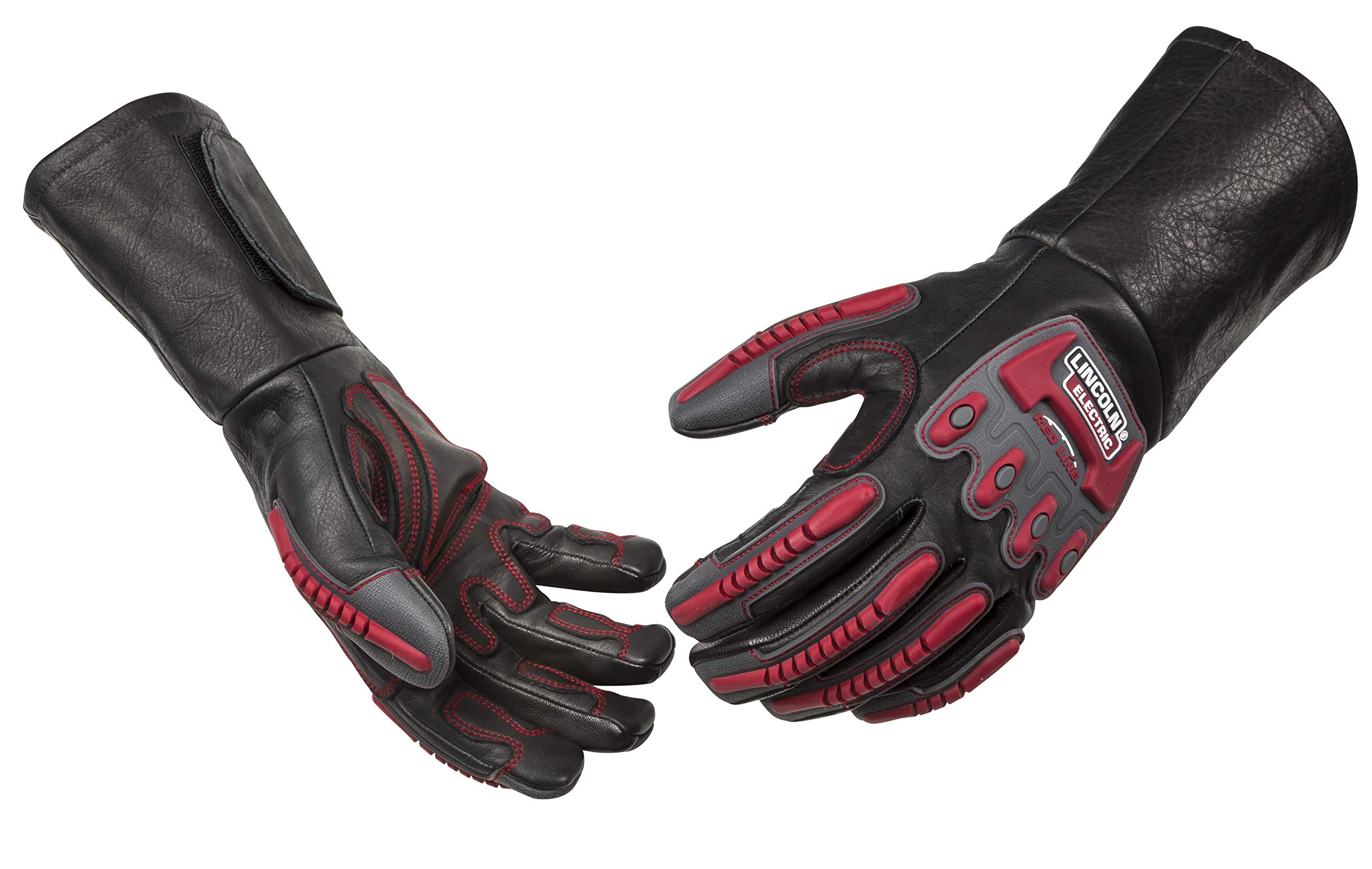 Lincoln Electric Roll Cage Welding/Rigging Gloves | Impact Resistant | Black Grain Leather |, Large (K3109-L)