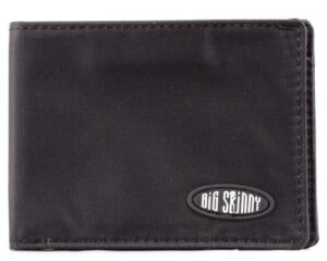 big skinny men's compact sports bi-fold slim wallet, holds up to 20 cards, black