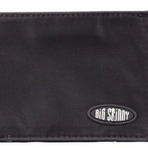 Big Skinny Men's Compact Sports Bi-Fold Slim Wallet, Holds Up to 20 Cards, Black