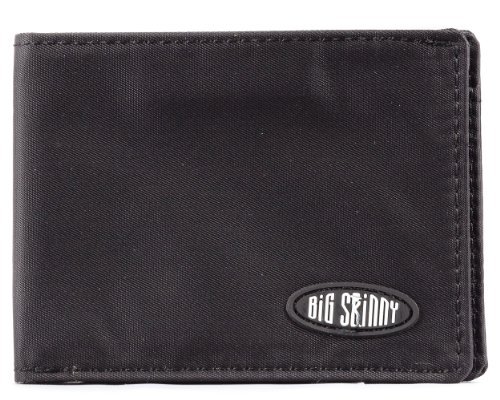 Big Skinny Men's Compact Sports Bi-Fold Slim Wallet, Holds Up to 20 Cards, Black